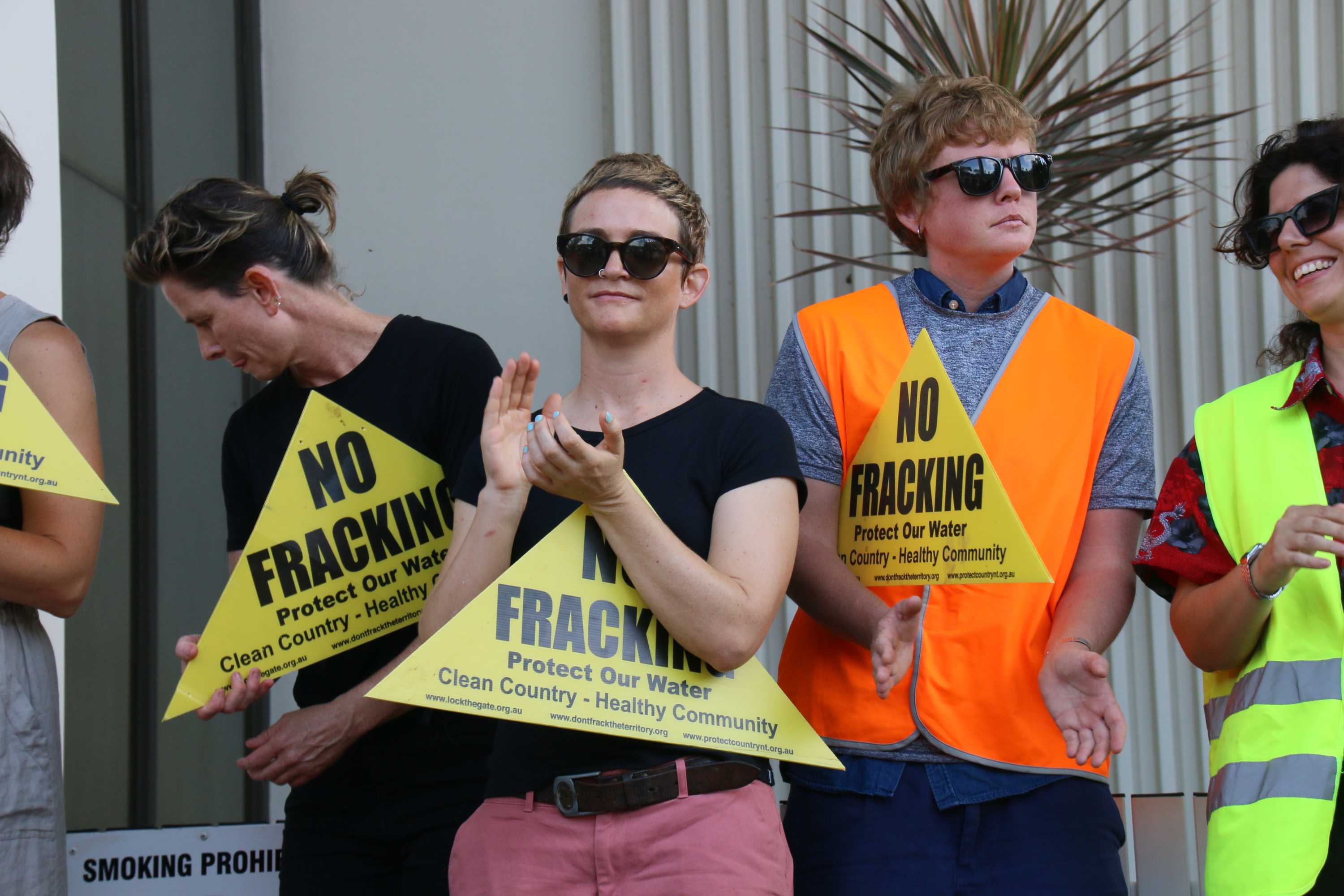 Anti-fracking protesters who drilled into NT Parliament House lawns ...