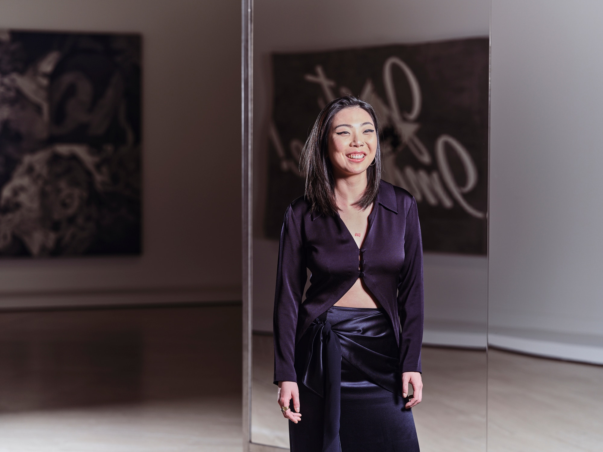 Korean-American artist Anna Park renders digital age in stark black and ...