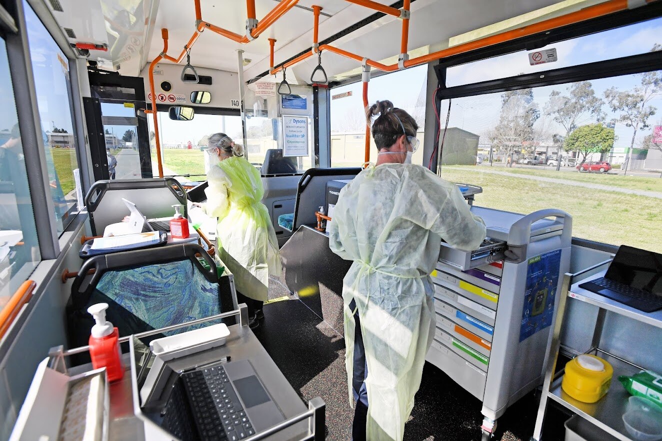 GV Health launches new vaccination bus to bring COVID vaccines to a bus ...