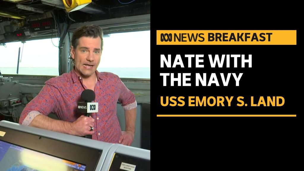 Nate joins the naval crew aboard USS Emory S. Land - ABC News
