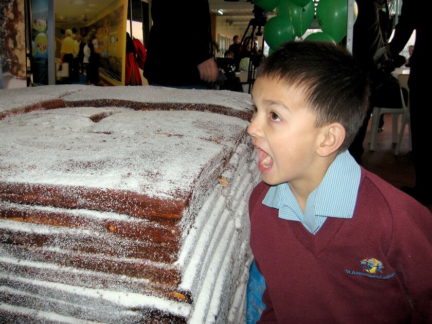Mega lamington a sweet success for Ipswich - ABC News