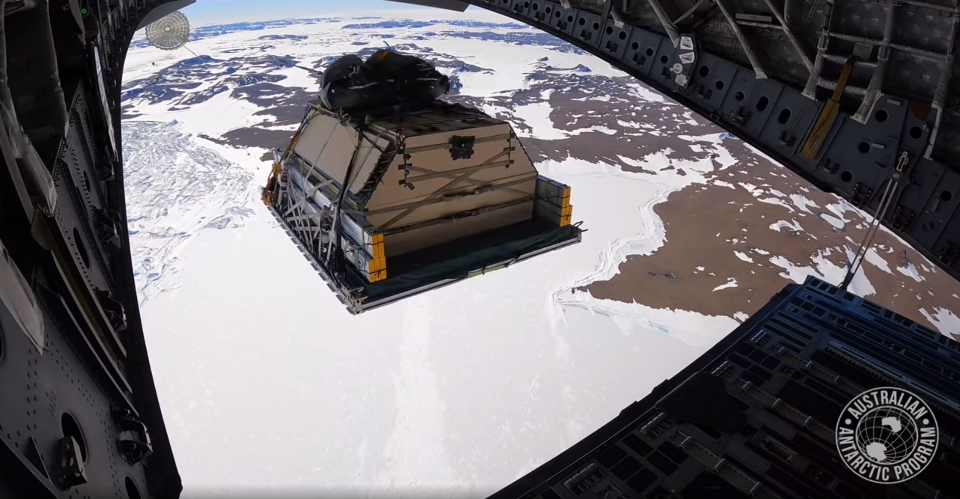 Cargo is airdropped to Antarctica during a 2022 mission - ABC News