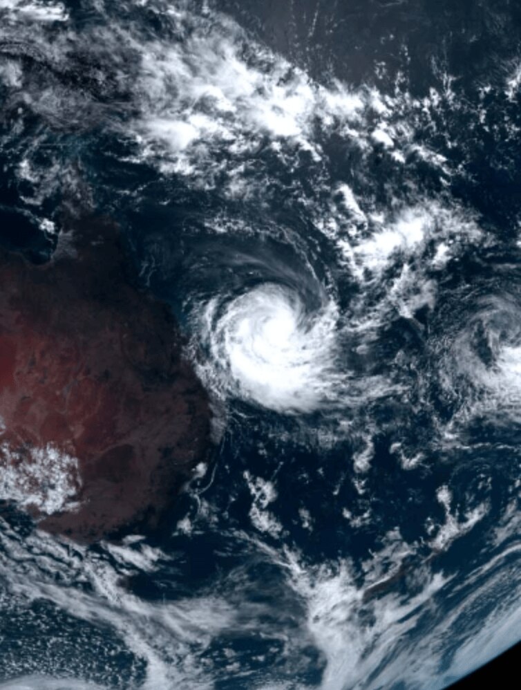The view from space of Cyclone Alfred nearing Queensland, NSW ...