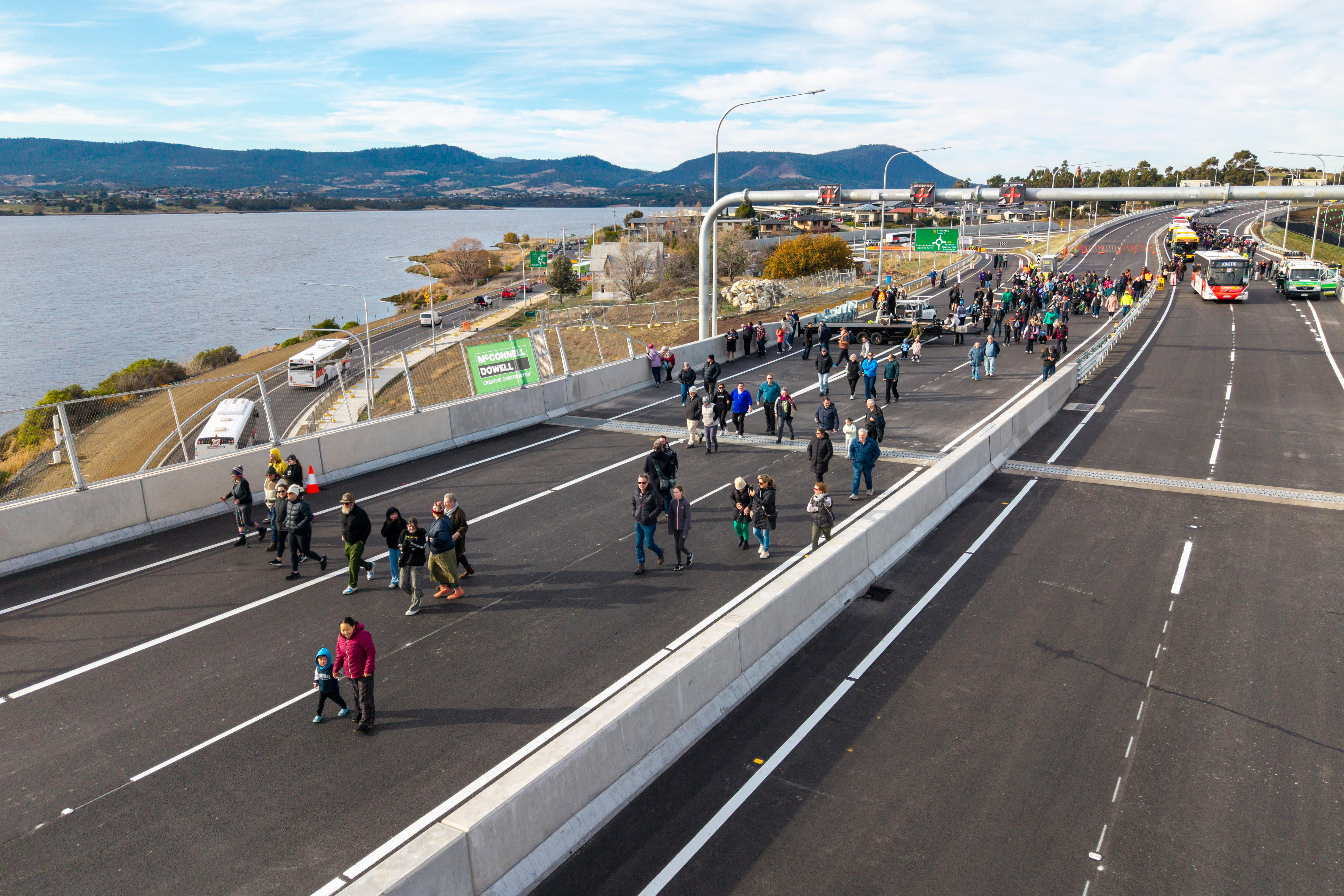 New Bridgewater Bridge opens to thousands of interested walkers after ...