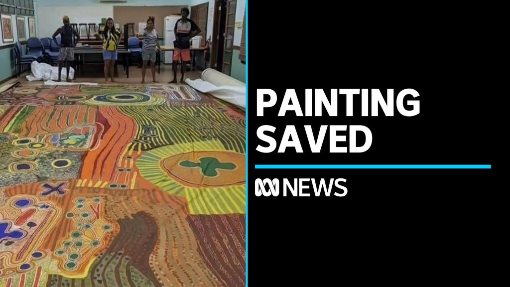 Valuable and historical Indigenous painting saved from flooding - ABC News