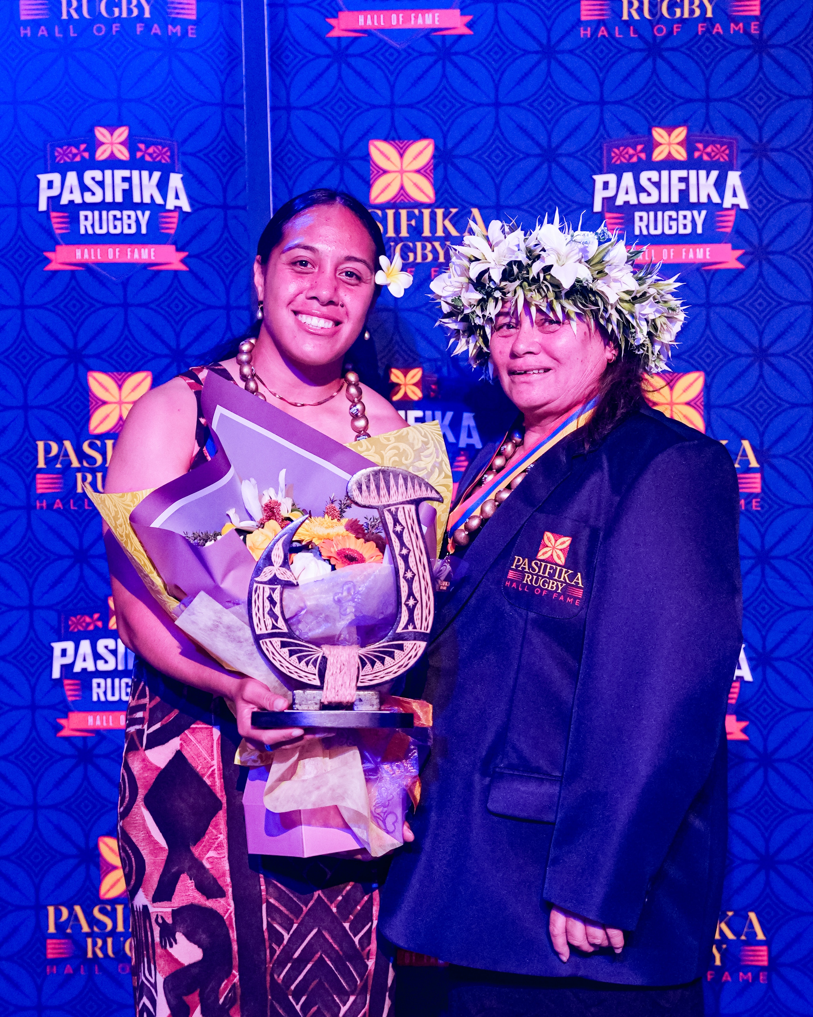 Rugby royalty Savae Sir La'auli Michael Jones, Monique Hirovanaa and ...