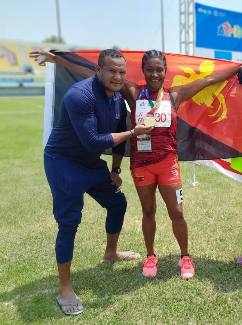 Papua New Guinea's Rachel Laing started sprinting at 57, but she's got ...
