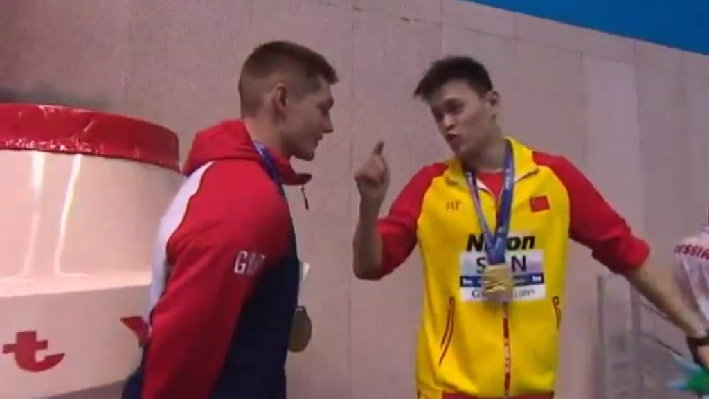 British swimmer Duncan Scott wanted no part in sharing the moment with ...