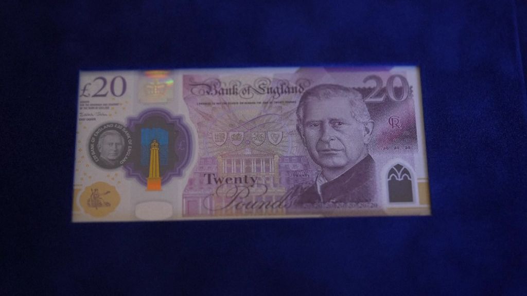 King Charles presented with the first banknotes carrying his portrait ...