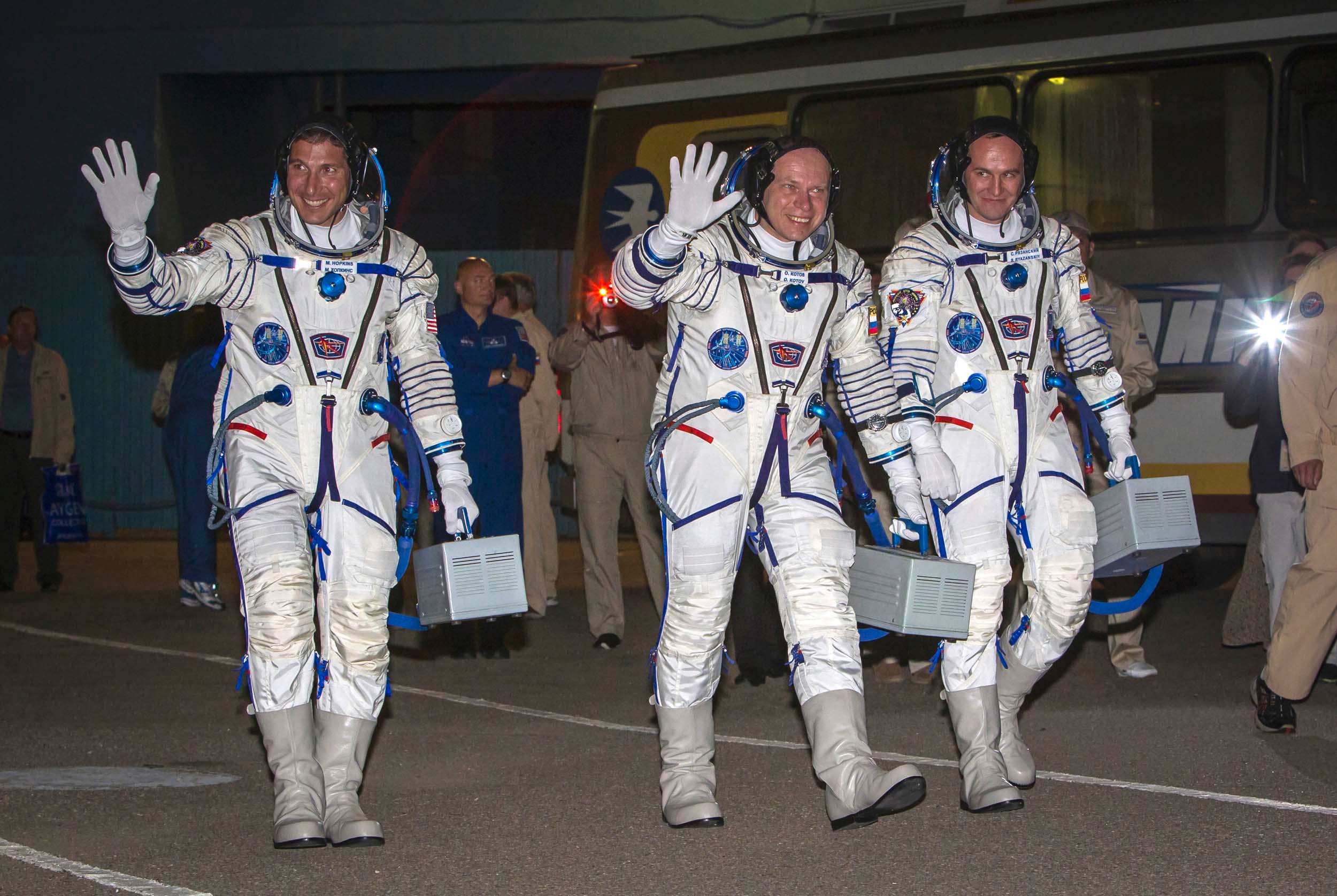 Three astronauts blast off for International Space Station on rocket ...