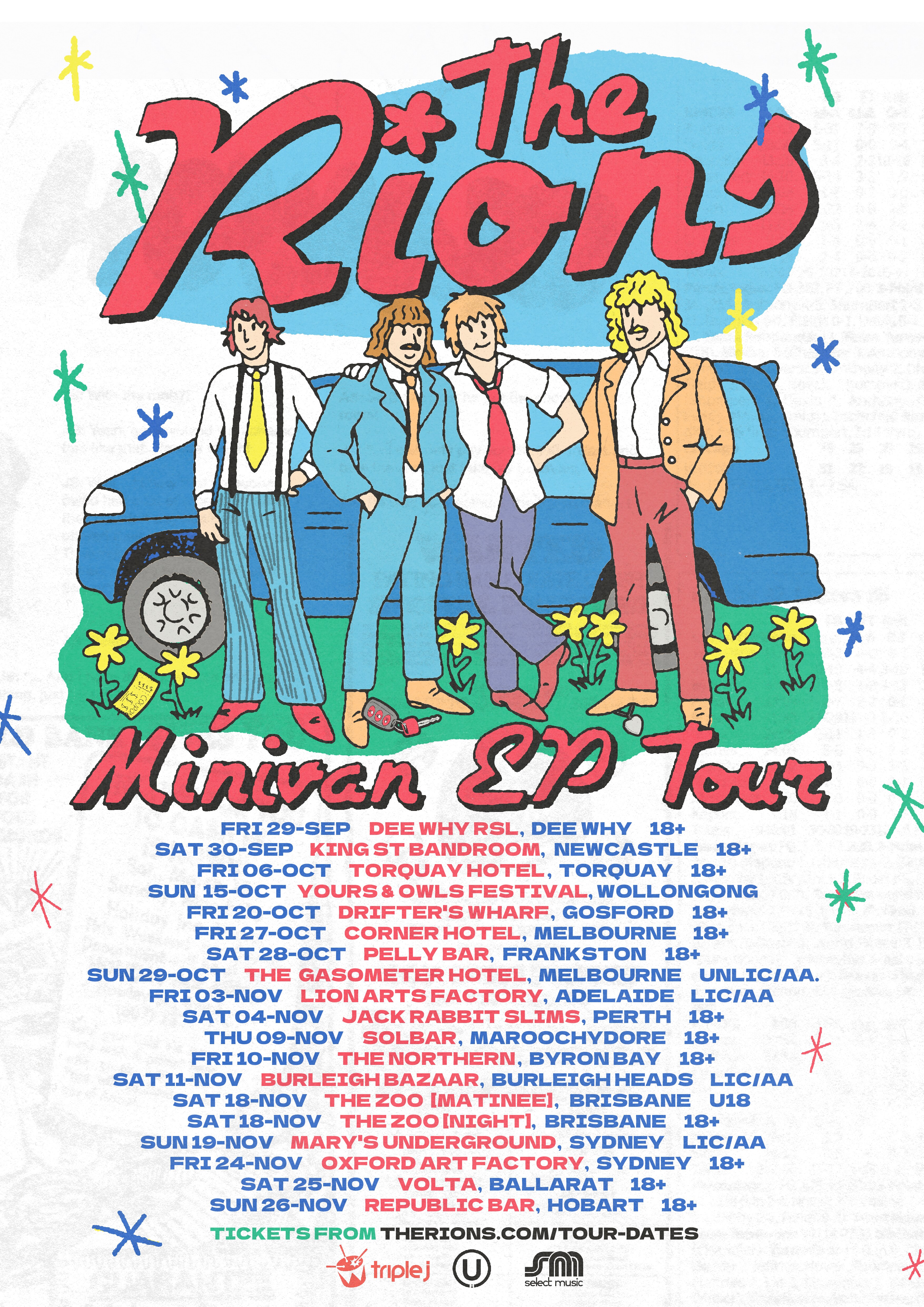 The Rions are hopping in their minivan for a huge national tour - triple j