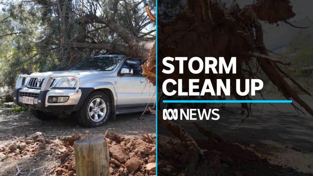 Alice Springs continues clean up after a fierce thunderstorm - ABC News
