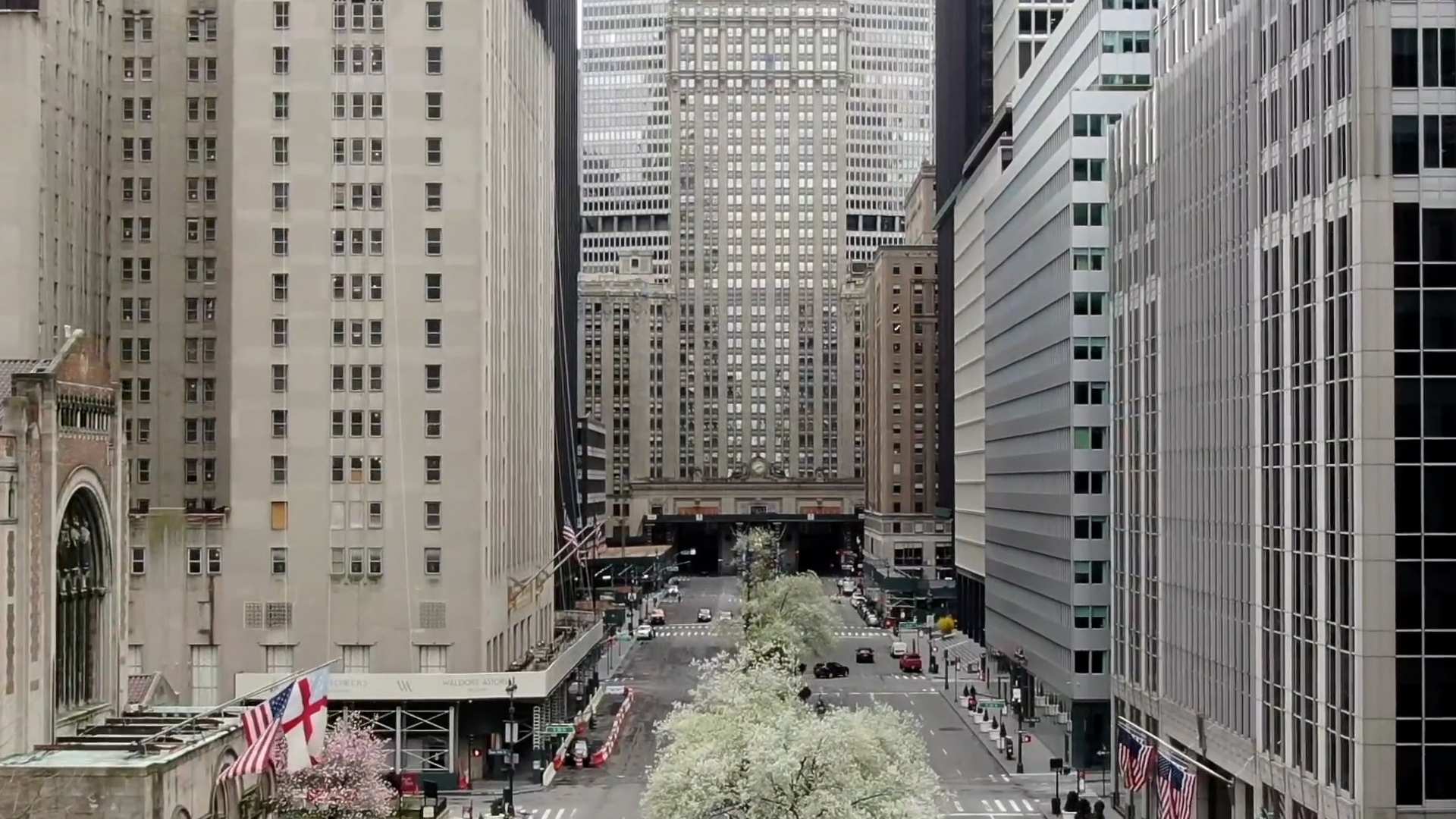 A drone video of empty New York during the coronavirus lockdown. - ABC News