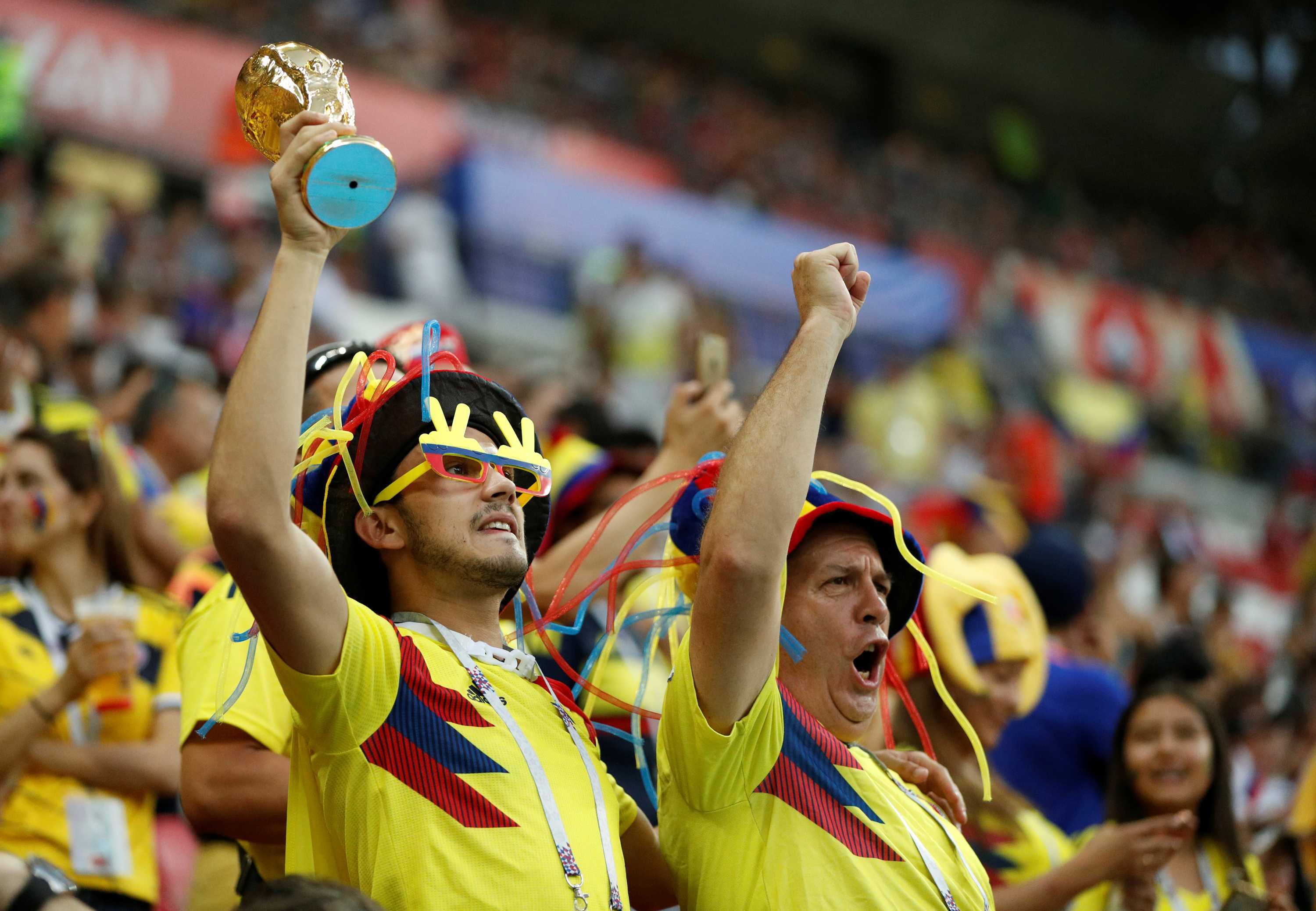World Cup: Surrounded by Colombia's fans, drenched in beer and sweat, a ...