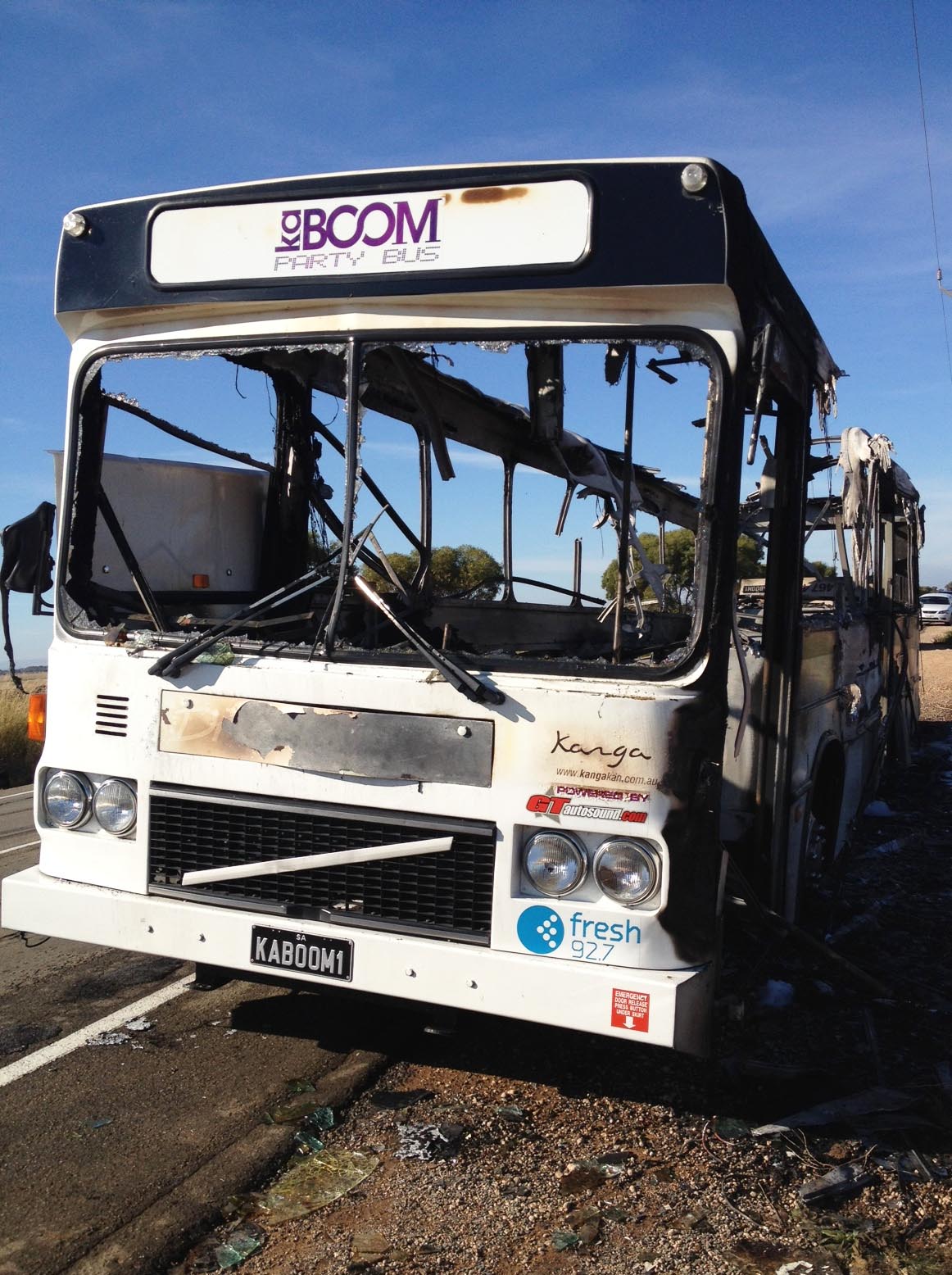 Tyre burst, then kaBOOM bus goes up in flames - ABC News