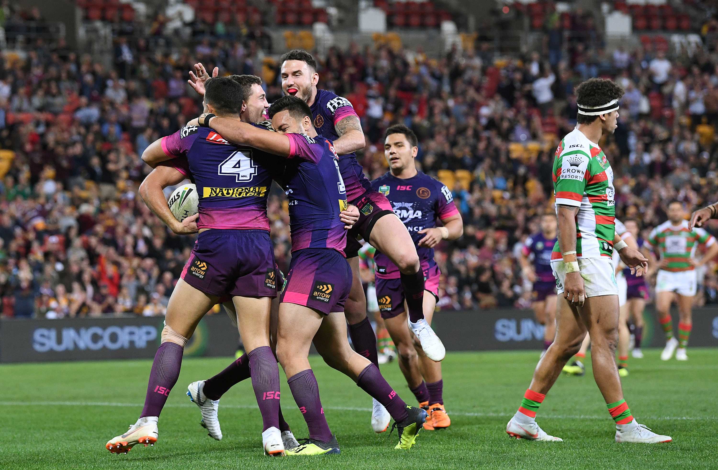 Brisbane Broncos beat South Sydney Rabbitohs 38-18 to boost NRL finals ...