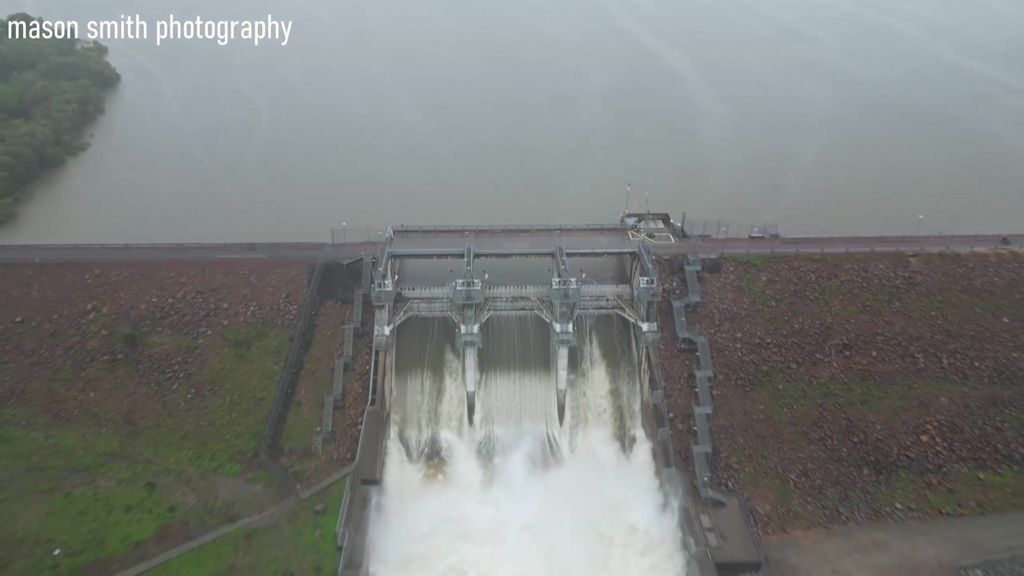 Ross River Dam during North Queensland flood event - ABC News