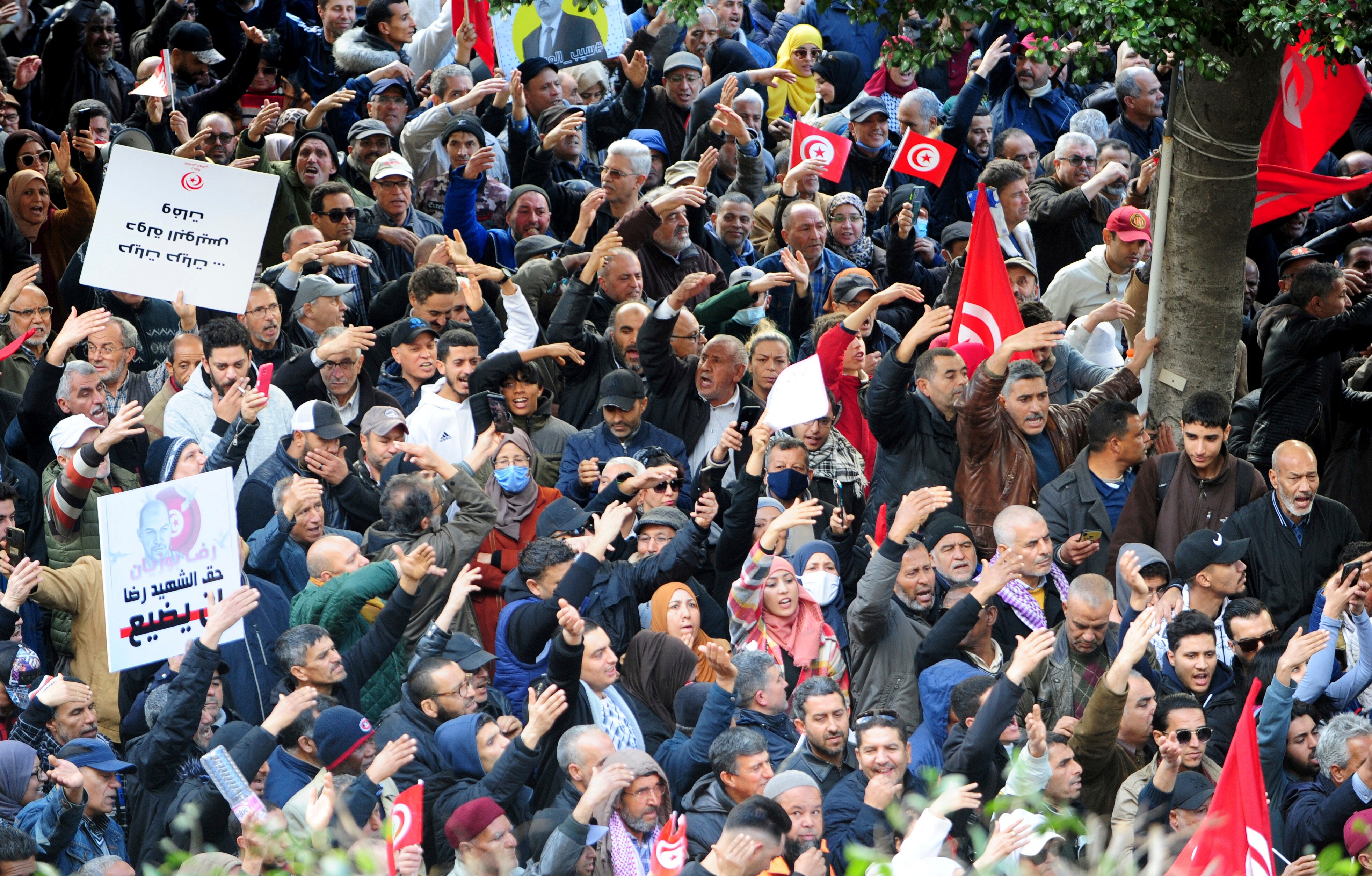 Thousands protest in Tunisia against President Kais Saied's rule, on ...