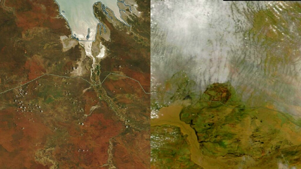 Before and after of Kimberley flooding - ABC News