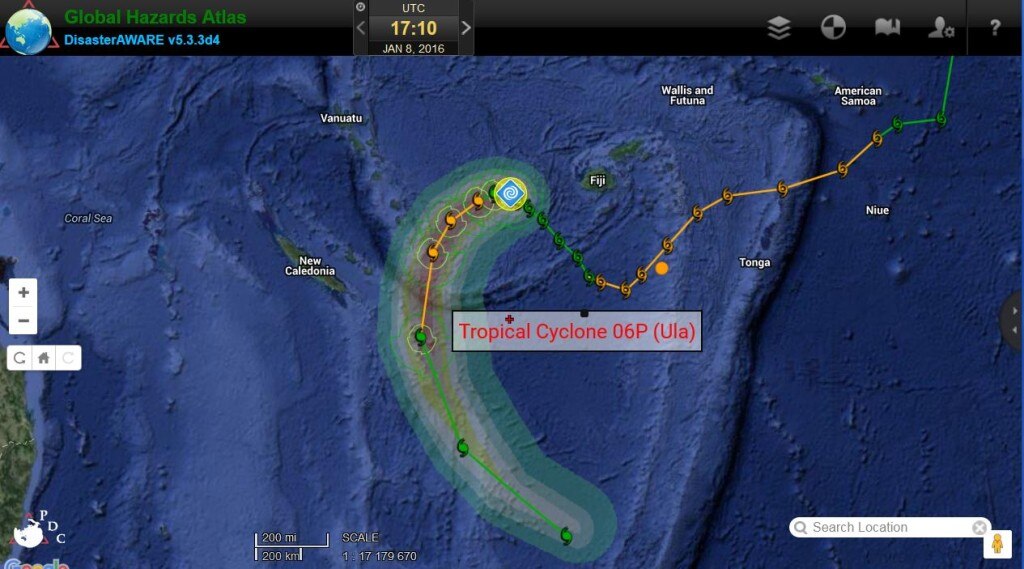 Cyclone Ula intensifies to category three as it wends through the South ...
