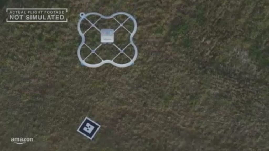 Amazon video shows the company's first delivery by drone. - ABC News