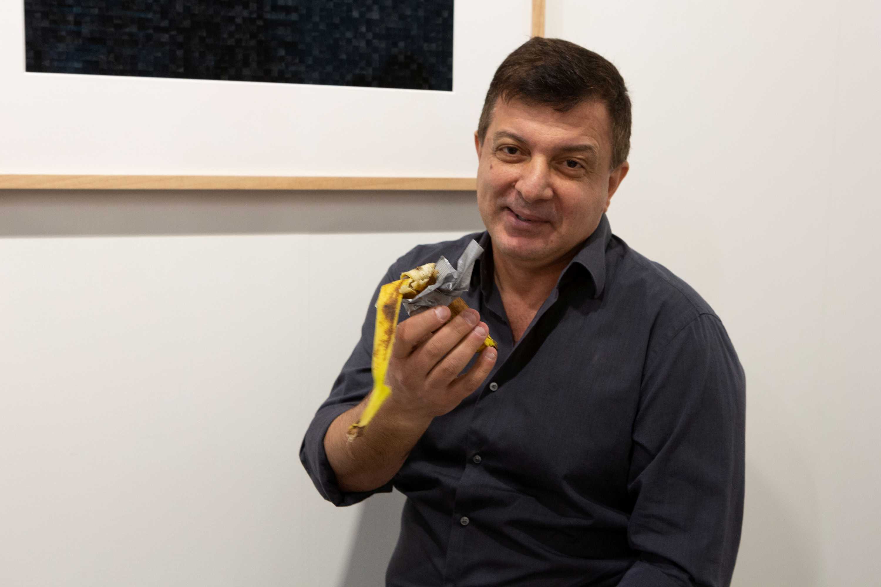 Maurizio Cattelan's duct-taped banana artwork Comedian sells for nearly ...