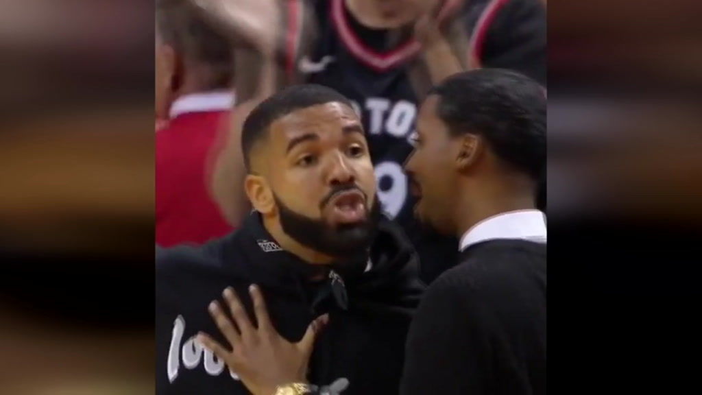 Drake gets hyped during the Raptors-Bucks series - ABC News