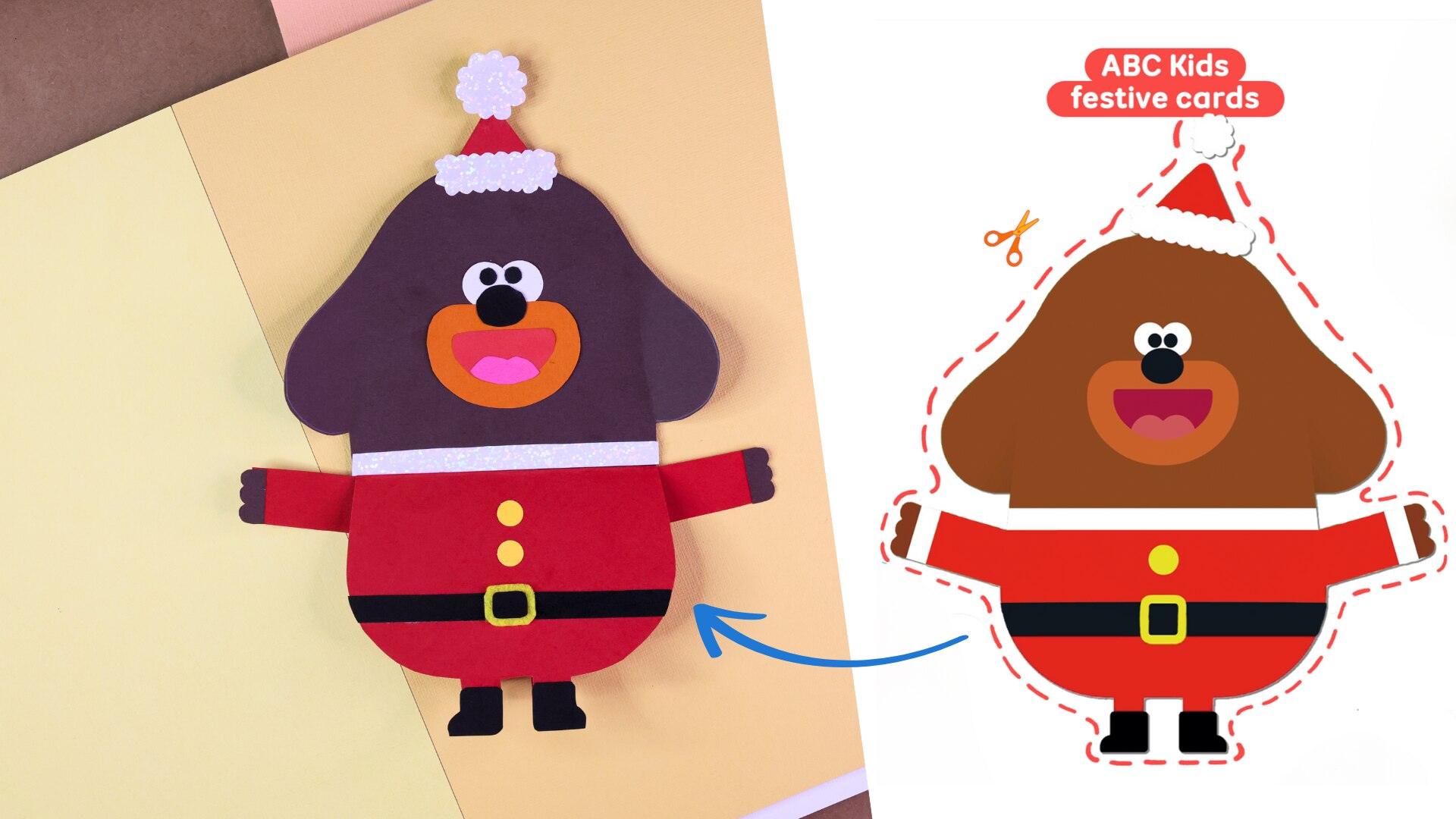 Hey Duggee festive card craft - ABC Kids