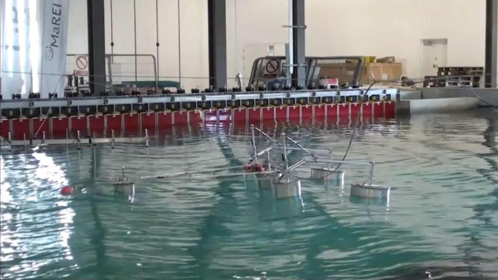 The M4 wave energy device being tested - ABC News