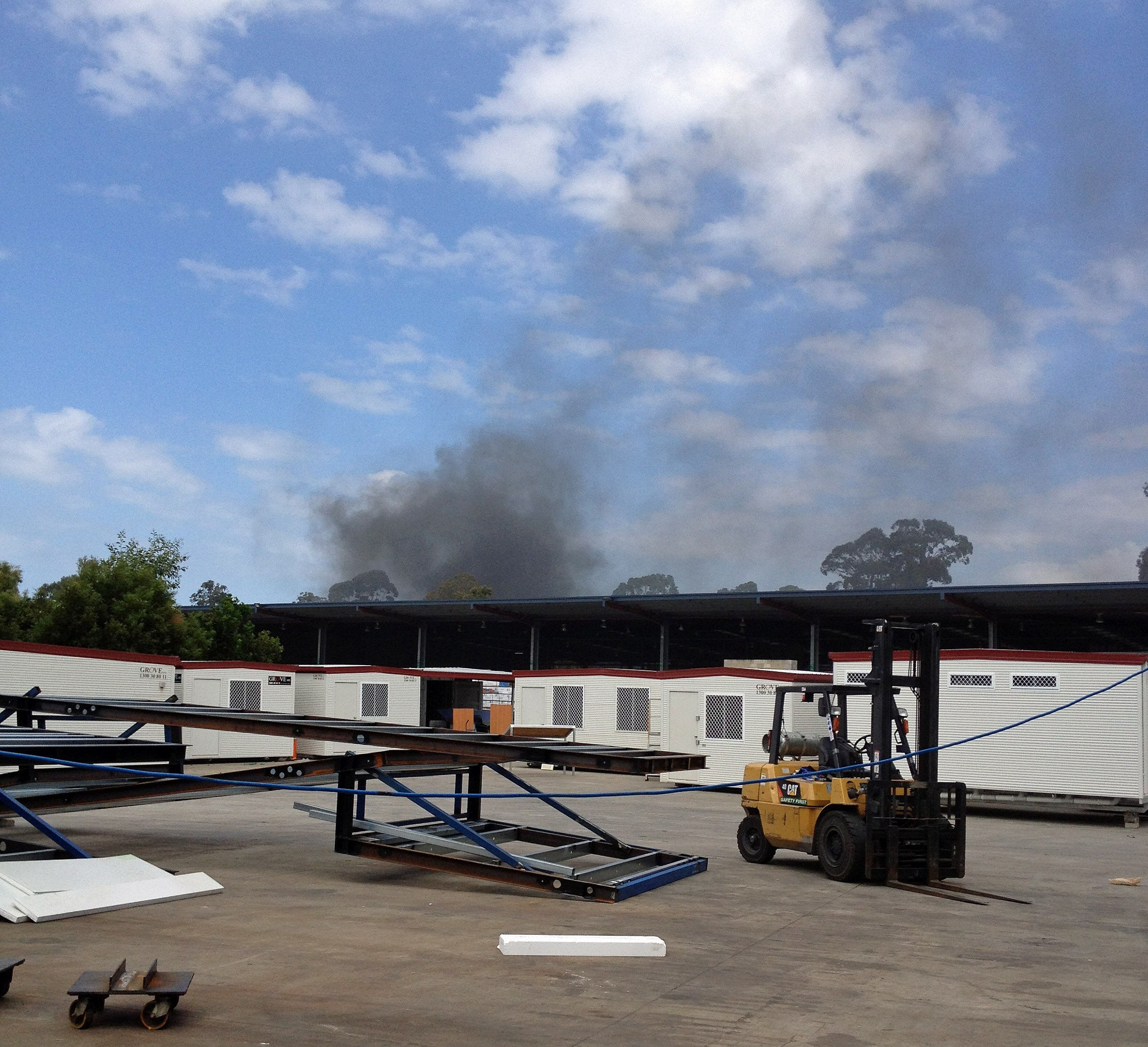 Explosion sparks blaze at Narangba bitumen plant - ABC News