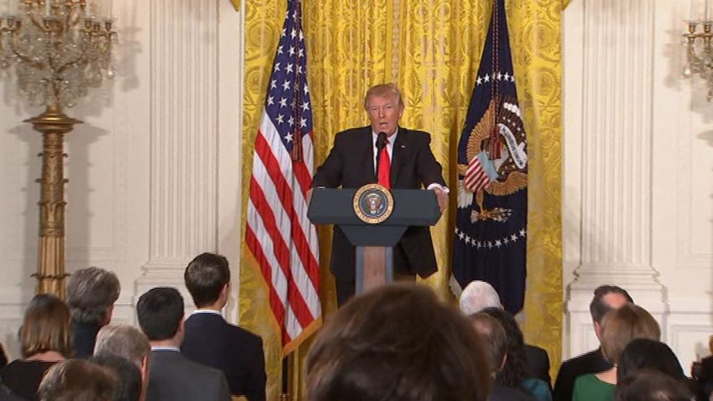 Donald Trump defends administration at press conference, vows to bypass ...