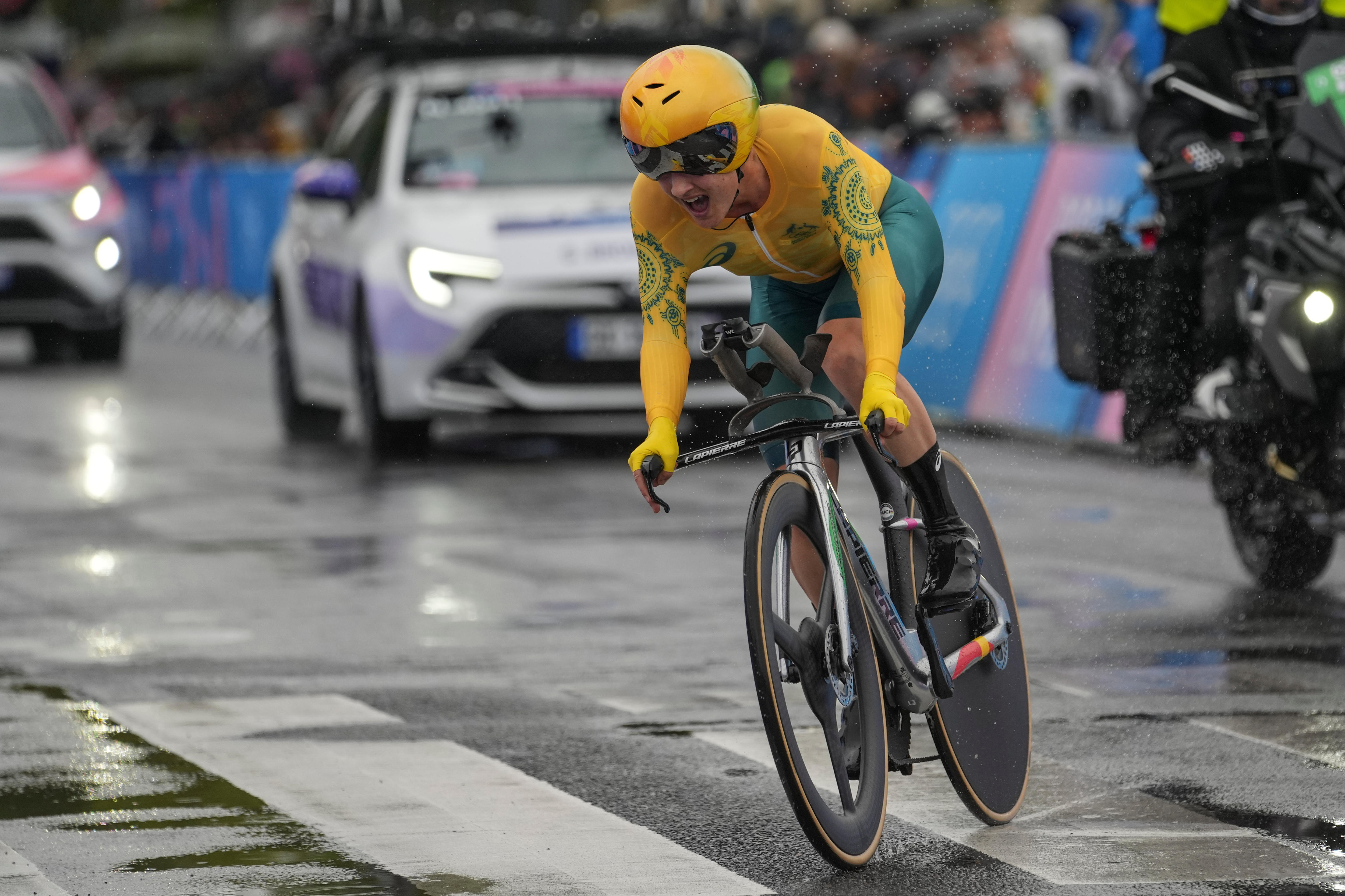 Australia's Grace Brown wins individual time trial gold at Paris Olympics to snap 20-year ...