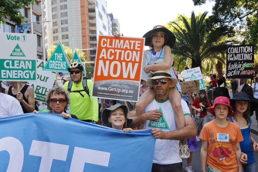 Tens of thousands march for climate change action - ABC News