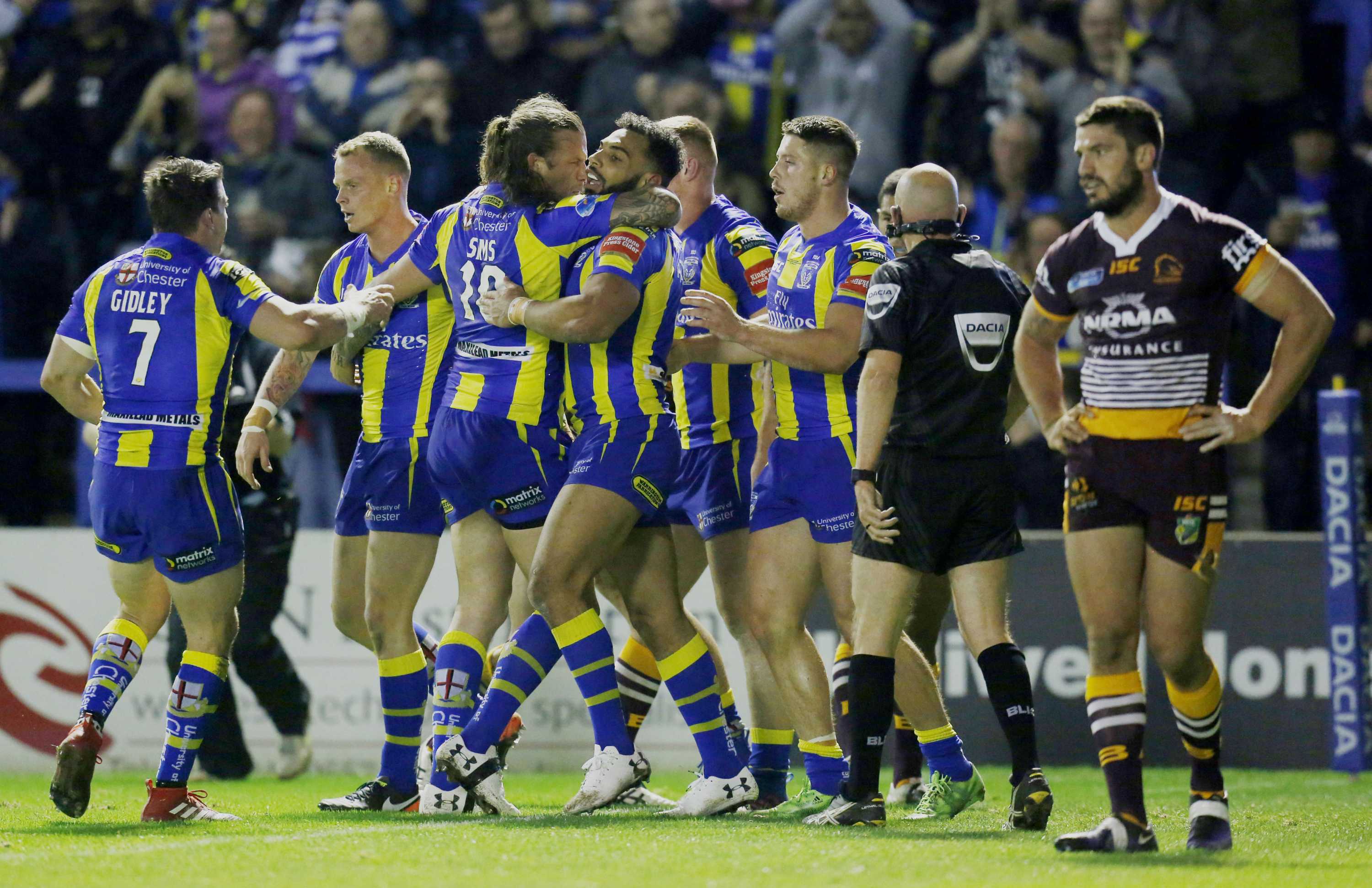Brisbane Broncos stunned by Warrington Wolves in World Club Series ...