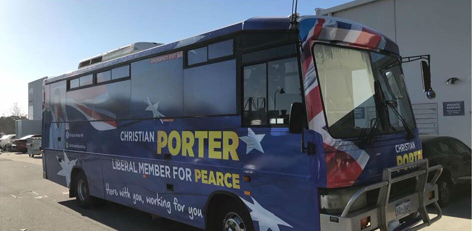 Christian Porter rejects link between use of campaign bus and ...