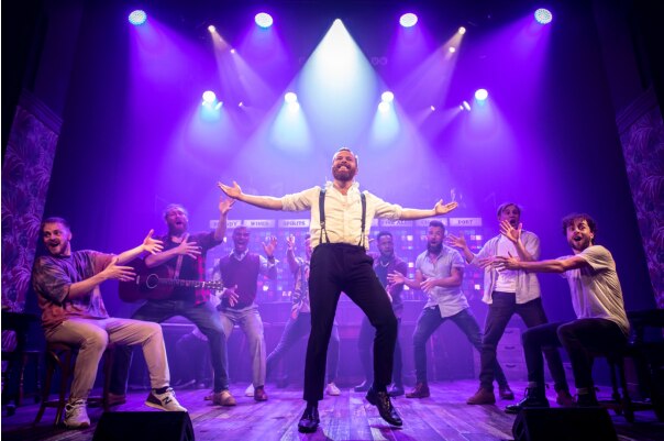 Hit West End musical 'The Choir of Man' performs live in the Southbank ...