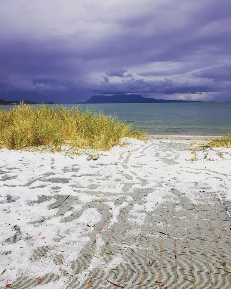 Hail and ice an 'unusual' summer surprise for Tasmanians in January ...