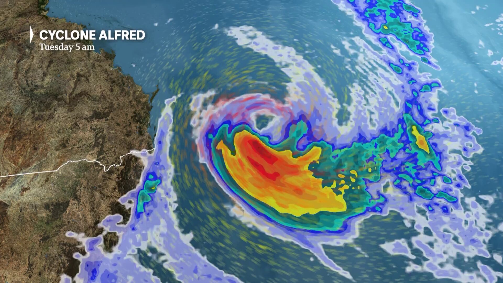 cyclone alfred animation - ABC News