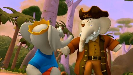 A stylish elephant, a bear with a waistcoat - Tv's cartoon characters ...