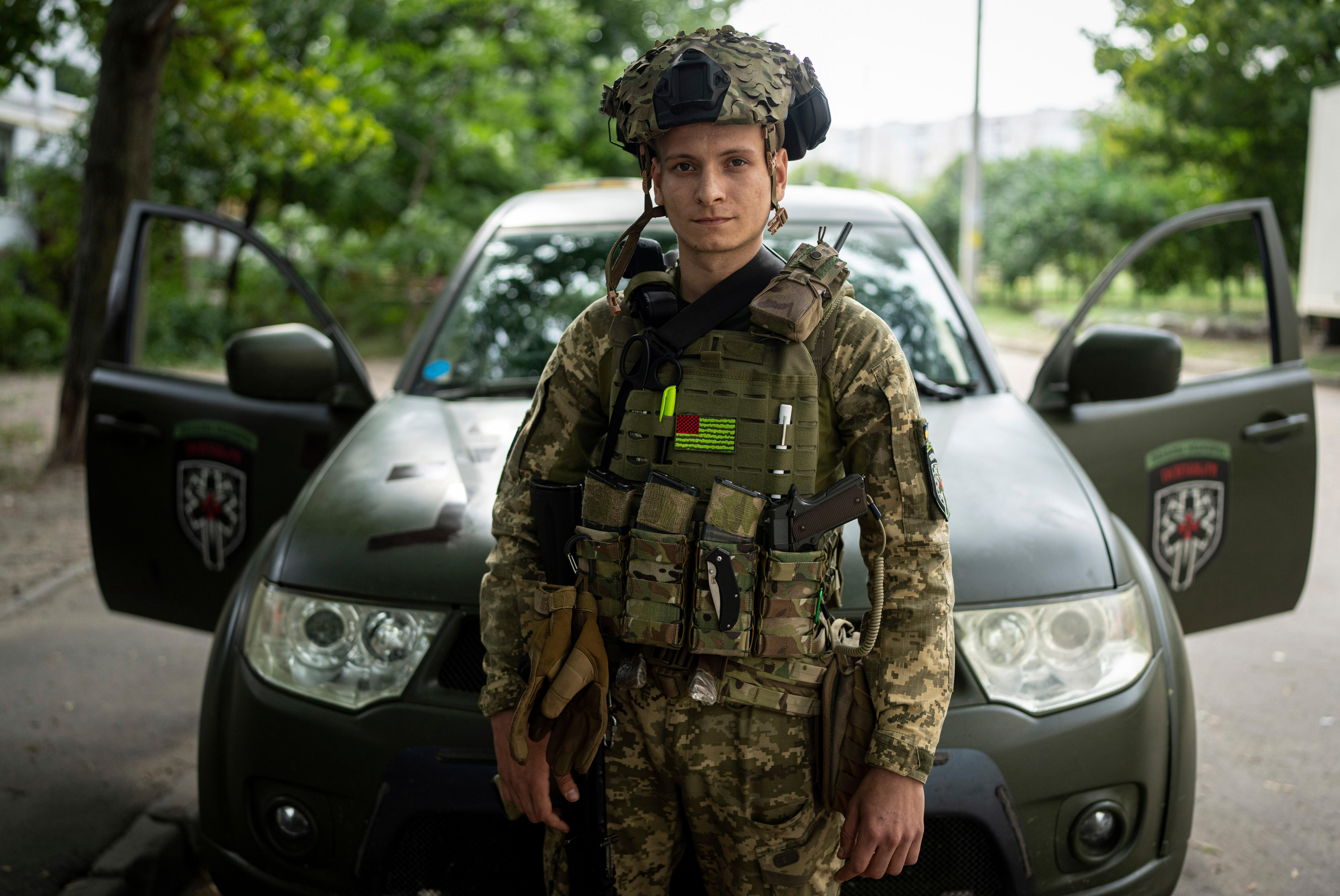 Ukraine paramedic Serhiy Chornobryvets vows to stay until war with ...