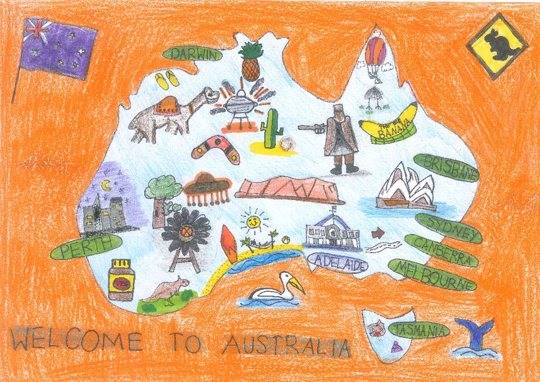 Australian kids draw 'welcome' artworks for newly-arrived migrants and ...