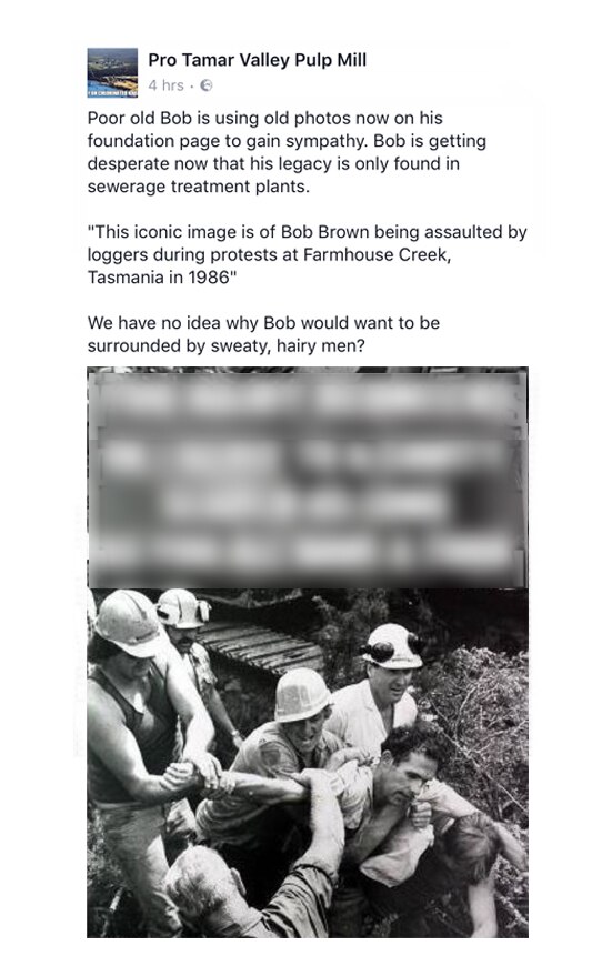 Bob Brown lodges complaint over 'homophobic' slur by pro-logging group ...