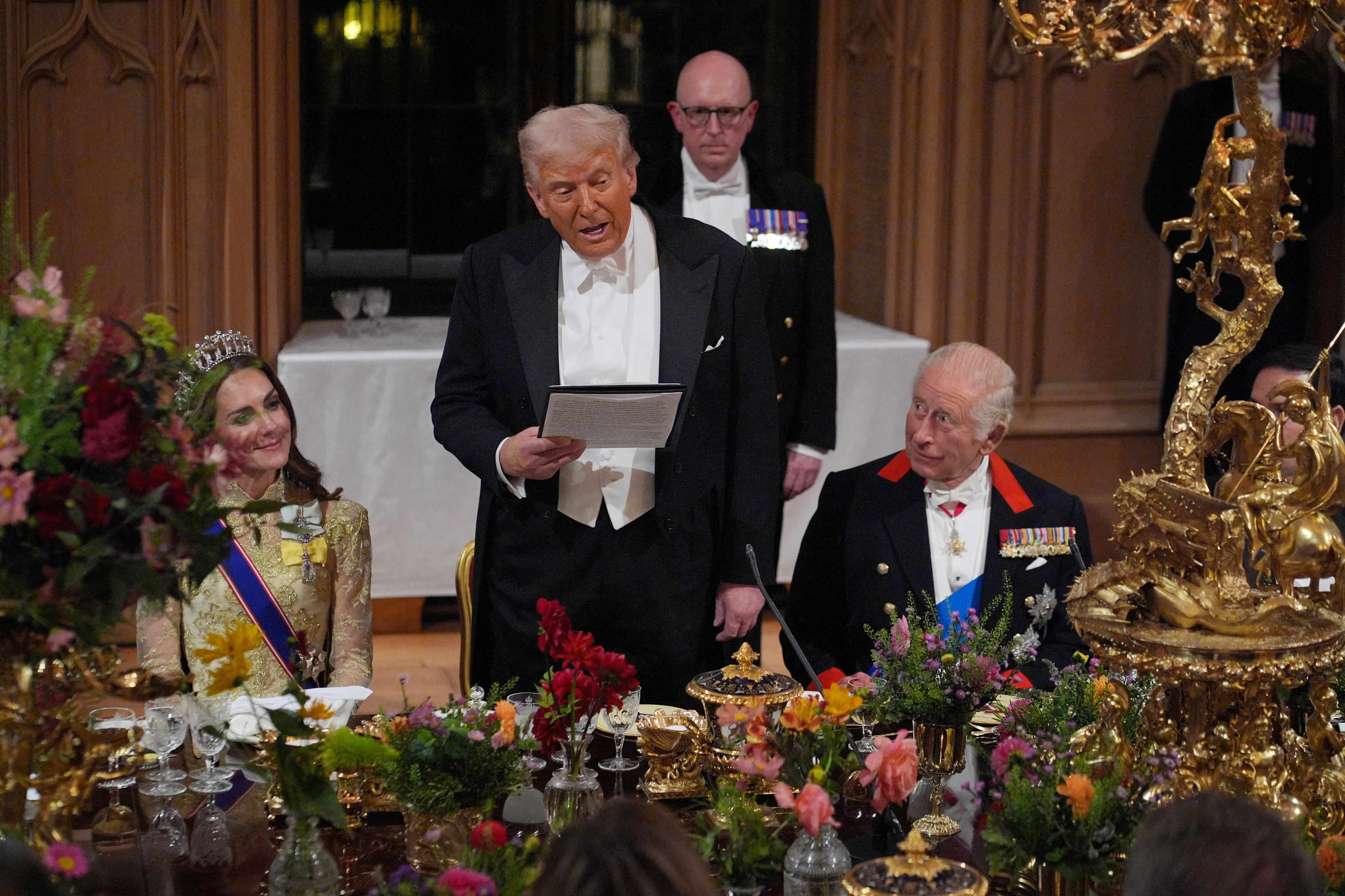 Donald Trump's royal banquet dinner in pictures during historic state ...