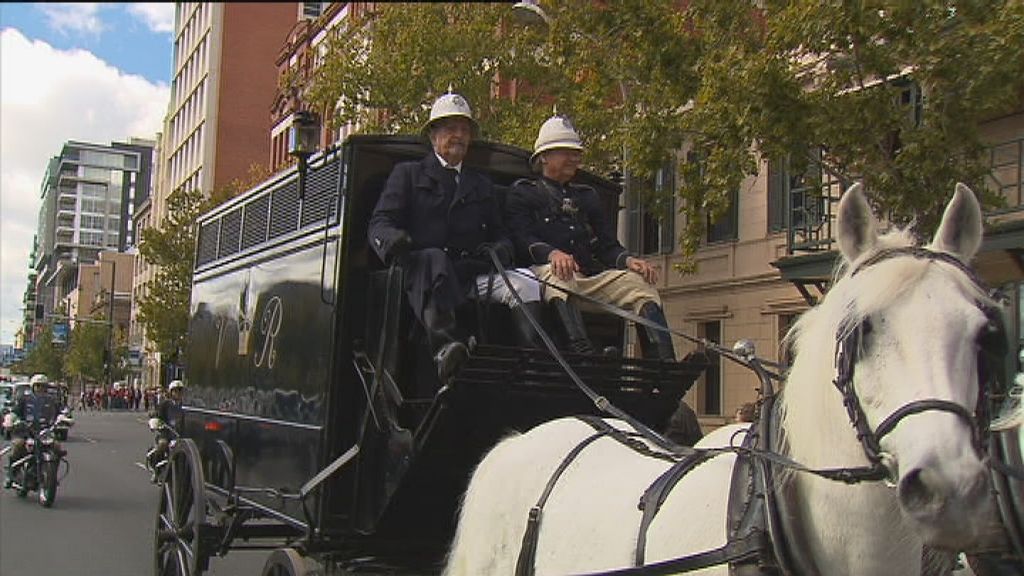 Police parade - ABC News