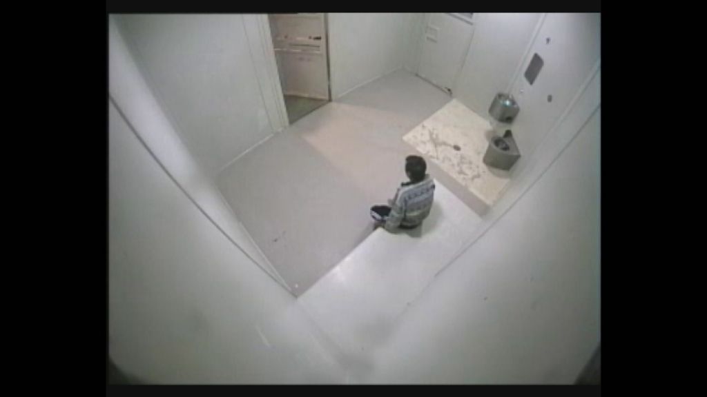 CCTV footage shows drunk man left outside police station - ABC News