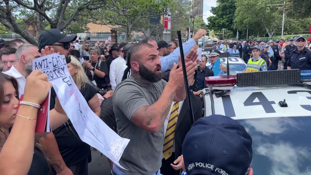Christian Sukkar's heated exchange with police outside Cardinal George ...