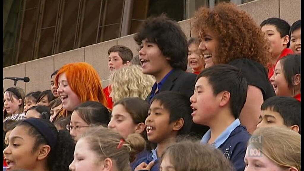 Australian schools sing in unison - ABC News