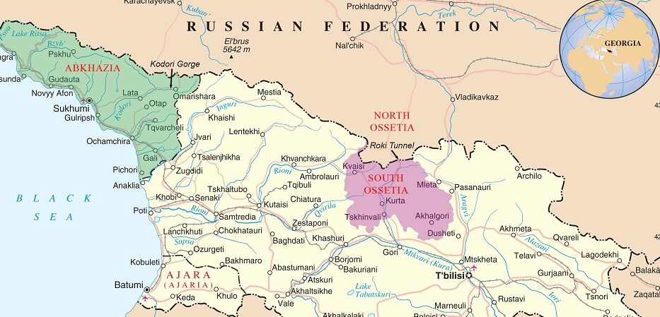 Карта абхазии на английском - 96 фото