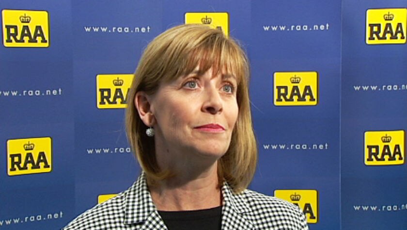 Sharon Hanlon of RAA is pleased Road Safety Minister Tom Koutsantonis ...