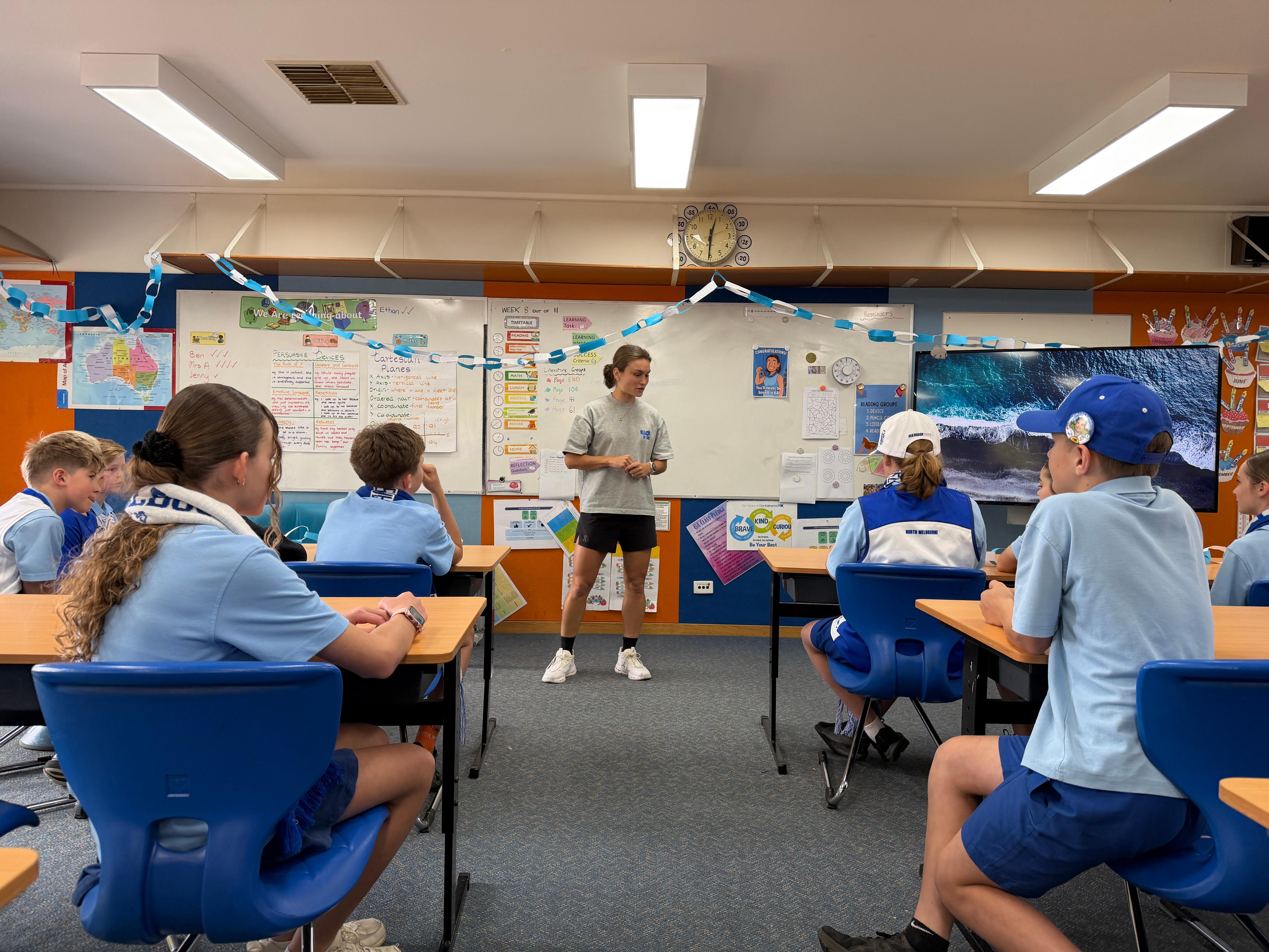 Kangaroos player Ash Riddell has entire school behind her ahead of ...